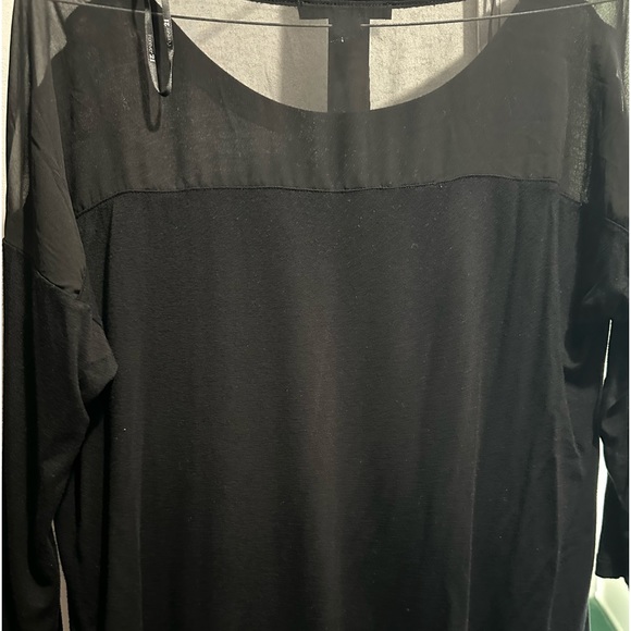 Tops | Gorgeous Black Blouse With Sheer Design On Shoulders | Poshmark